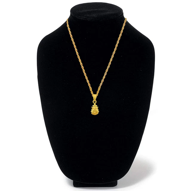 INDIAN TRADITIONAL GOLD Plated Small Ganesh Chain & Pendant For Women ...