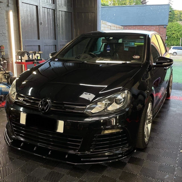 VW GOLF R Mk6 Front Splitter & Side Extensions Gloss Black £199.00 ...