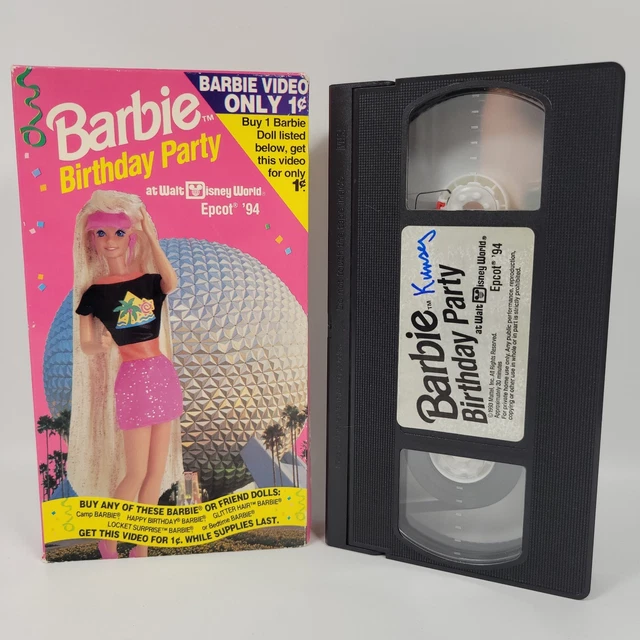 BARBIE BIRTHDAY PARTY at Walt Disney World Epcot '94 VHS Video Tape 90s ...