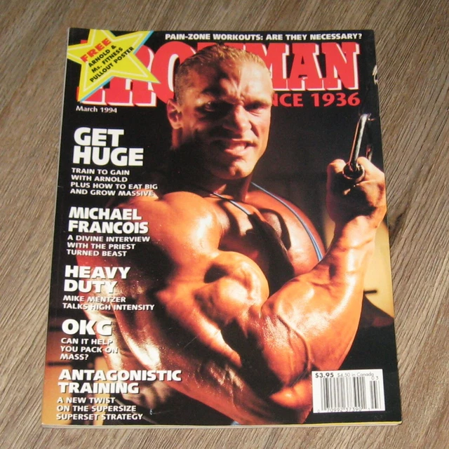 IRON MAN BODYBUILDING magazine March 1994 Michael Francois ARNOLD ...