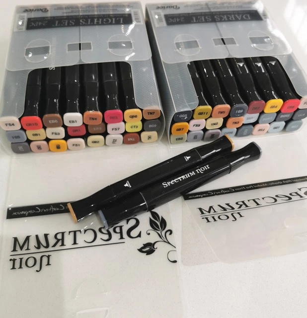 SPECTRUM NOIR MARKERS x 50 Dual-Ended Marker Colour Pens used £29.99 ...