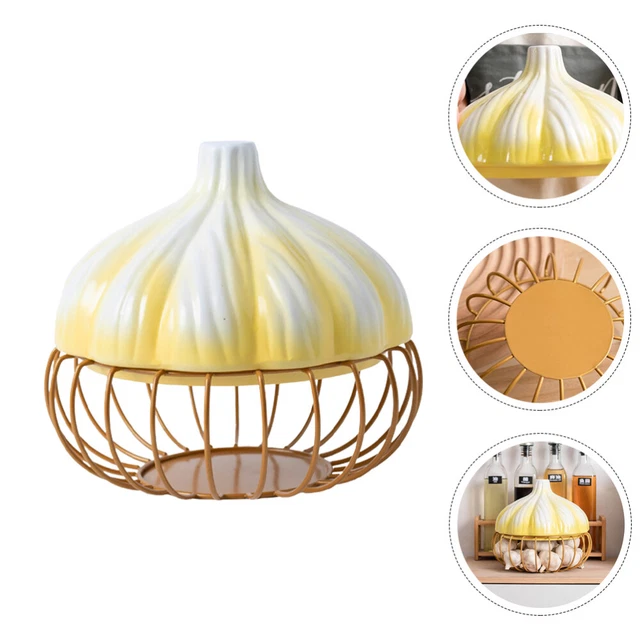 ONION GINGER EGG Basket Multi-function Wicker Storage Garlic Container ...