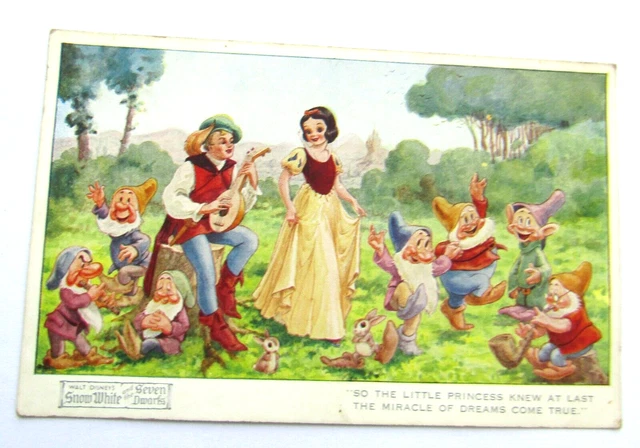 SO THE LITTLE Princess Knew - Old Snow White / Walt Disney Postcard £1. ...