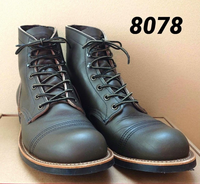 RED WING BOOTS 8078 Iron Ranger Alpine Portage US:8.5D Leather Black ...