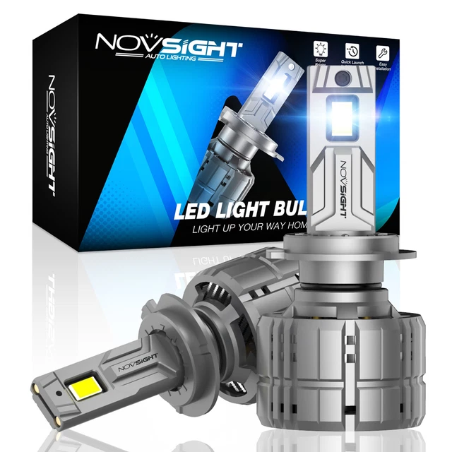 NOVSIGHT H7 LED Scheinwerfer Birnen Fern Abblendlicht 200W 40000LM Canbus 6500K EUR 79,99 ...