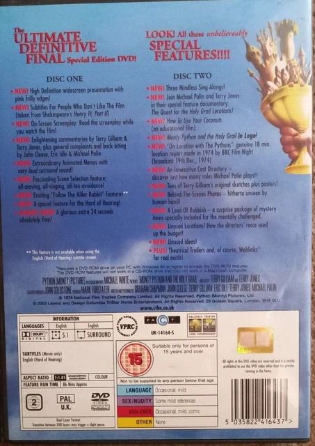 MONTY PYTHON AND the Holy Grail [2-disc DVD] $13.33 - PicClick AU