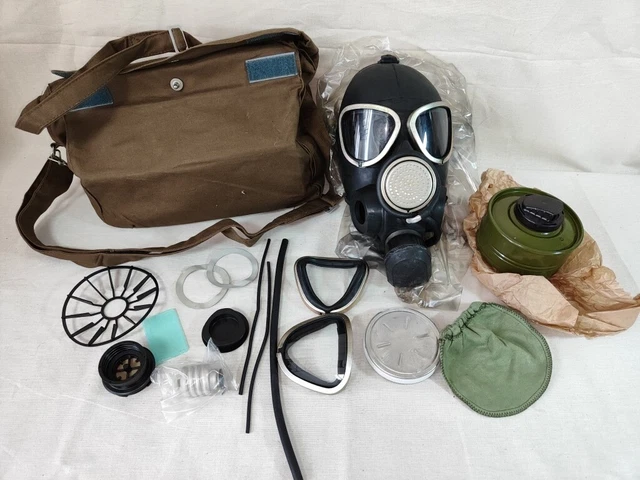 FULL SET VINTAGE Soviet Russian USSR Military PMK-2 Gas Mask Size 2 ...