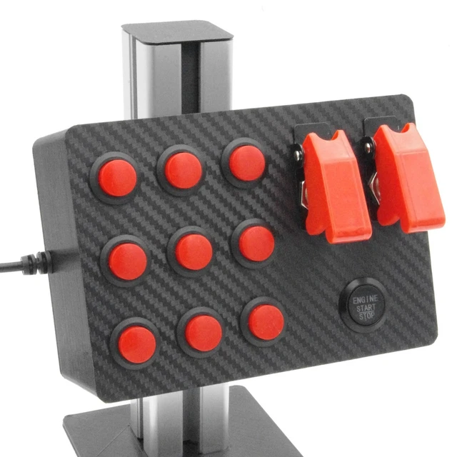BUTTON BOX SIM Racing Desk clamp Start/Stopp Safety Switch (Momentary ...