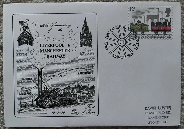 LIVERPOOL & MANCHESTER Railway 150th Anniversary Dawn First Day Cover £ ...