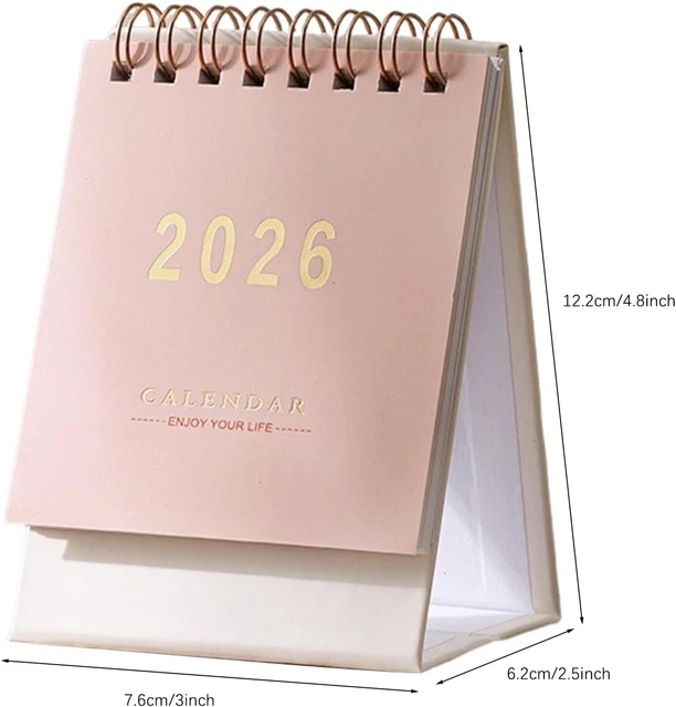 SMALL DESKTOP CALENDAR 2026-2027 January 2026 through June 2027 Mini ...