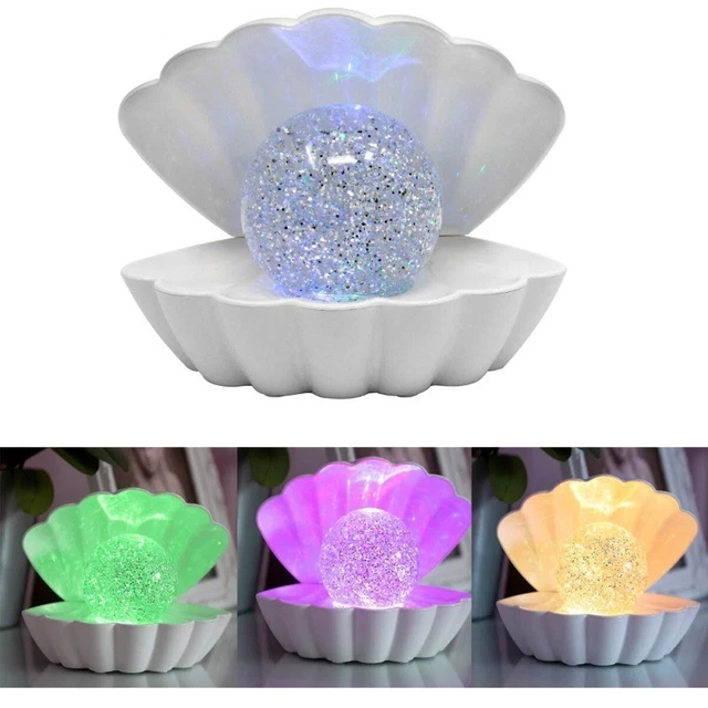 CLAM SEA SHELL LED Colour Changing Lamp Bedside Night Mood USB Light ...