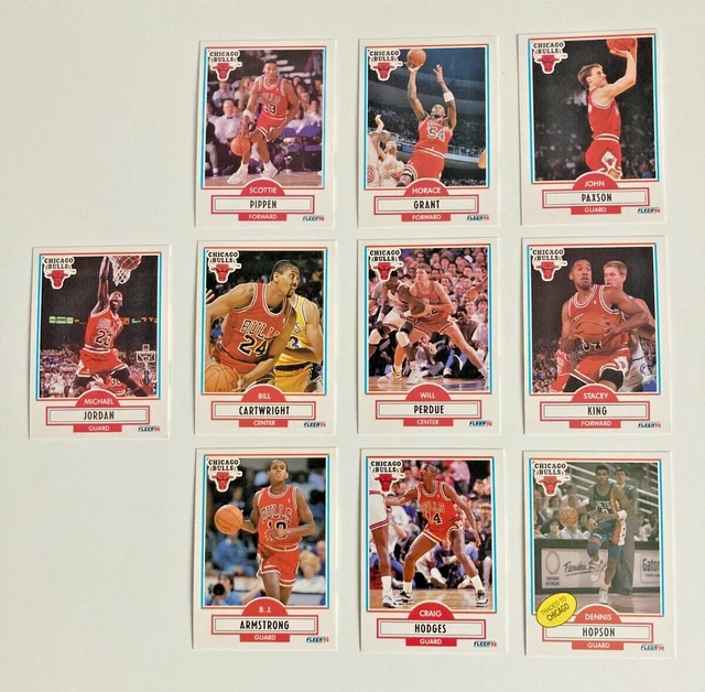 1990 FLEER - NBA - CHICAGO BULLS - Paquet de 10 cartes EUR 15,00 ...