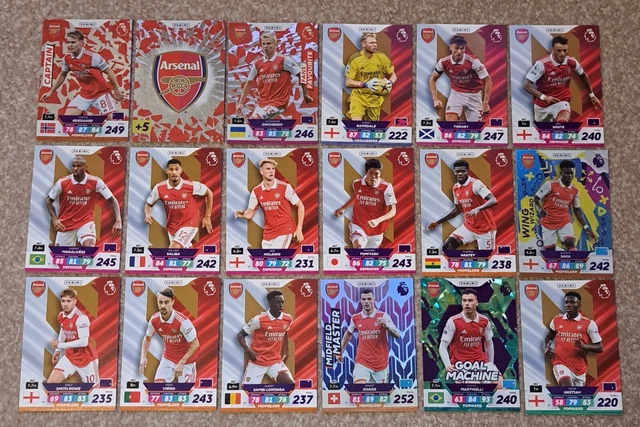 PANINI ADRENALYN PREMIER League Plus 2023 Arsenal Full Team Set Of All ...