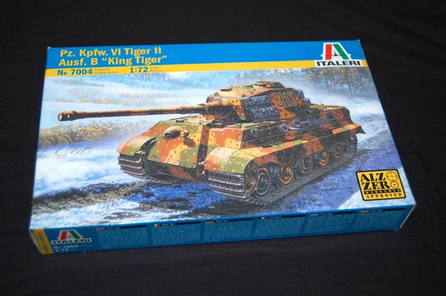 ITALERI 1/72 SCALE Sd.Kfz.182 Tiger II Ausf.B King Tiger Tank Model Kit ...
