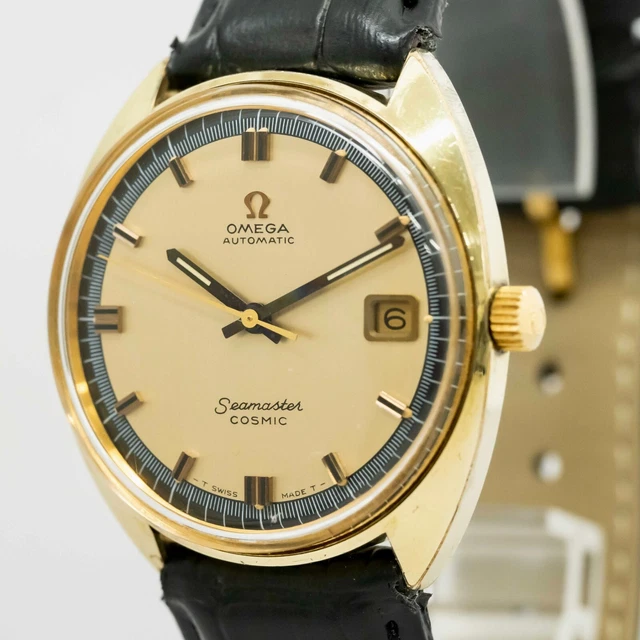 **EXC+5** VINTAGE OMEGA Seamaster COSMIC TOOL.107 Automatic Gold Dial Mens Watch £544.89 ...