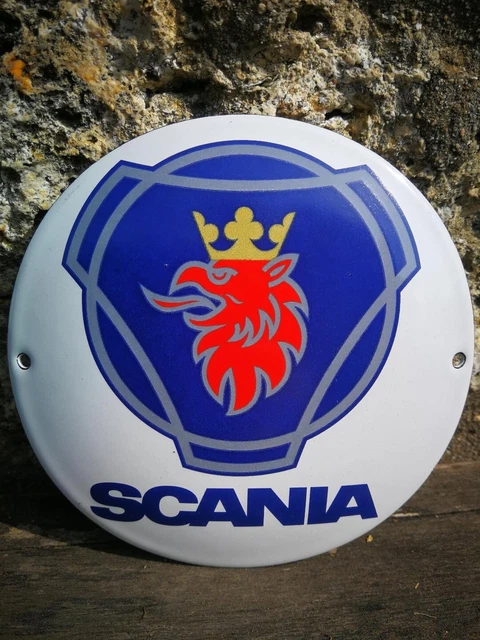 PLAQUE ÉMAILLÉE SAAB SCANIA enamel sign no Volvo - Mercedes - Daf ...