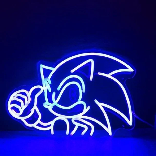 SONIC THE HEDGEHOG Flex Neon Sign 22"x12" Light Man Display Kids Room ...