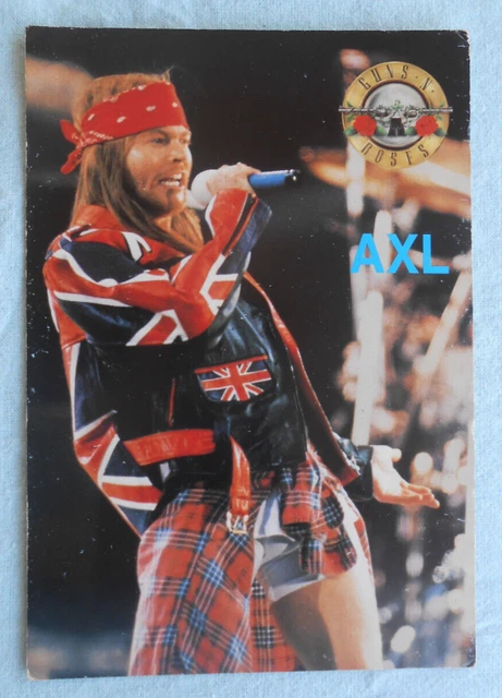 AXL ROSE POSTCARD / CARTOLINA /Guns n' Roses/Slash/heavy metal/hard ...