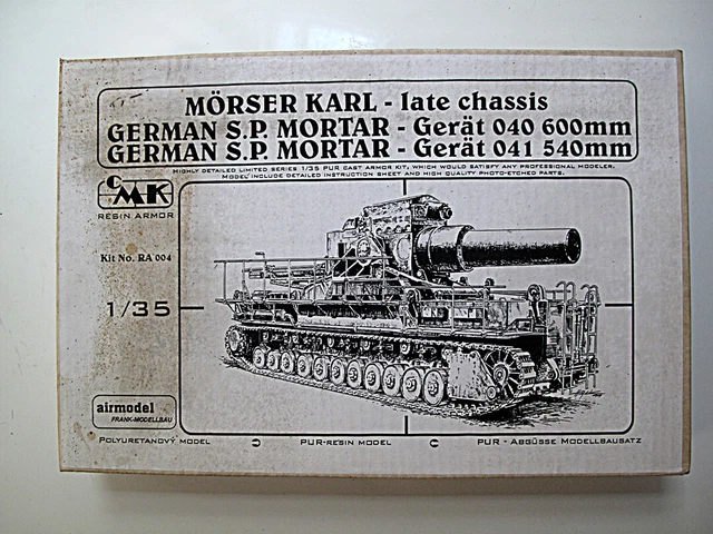 1/35TH SCALE RESIN WWII German S.P. Mortar,Morser Karl, late chassis ...
