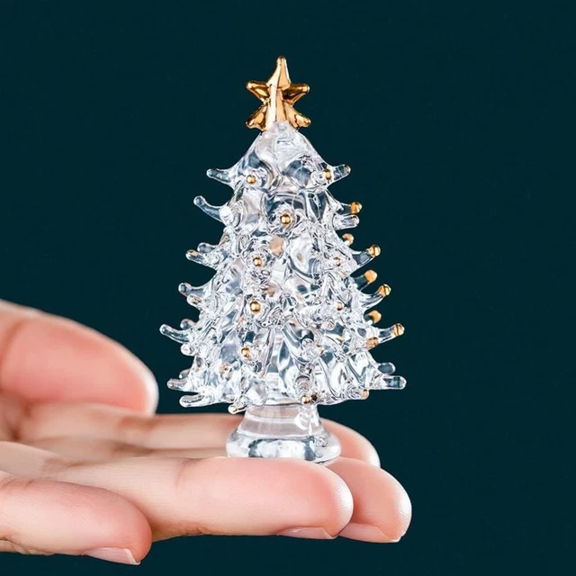 TRANSPARENT MINI CRYSTAL Tree Figurine Tree Cute Crystal Tree Home ...