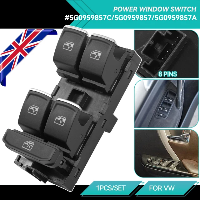 ELECTRIC WINDOW MASTER Main Control Switch 5G0959857C For Volkswagen ...