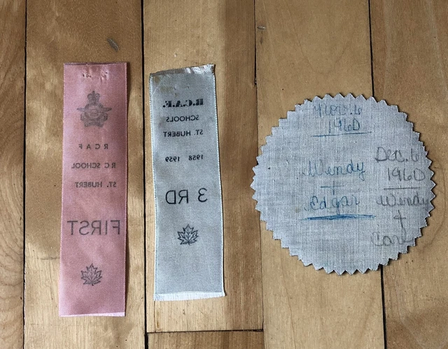 VINTAGE 1950'S RCAF St. Hubert Sports Ribbons & Patch Royal Canadian ...