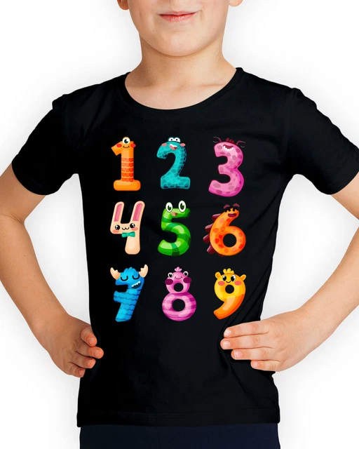 NUMBER WORLD BOOK Day Maths Symbols Childrens School Fun Kids T-Shirts ...