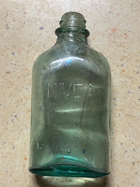 WW2 WWII GERMAN Wehrmacht Nivea medicine bottle. Transparent. Relic £9. ...