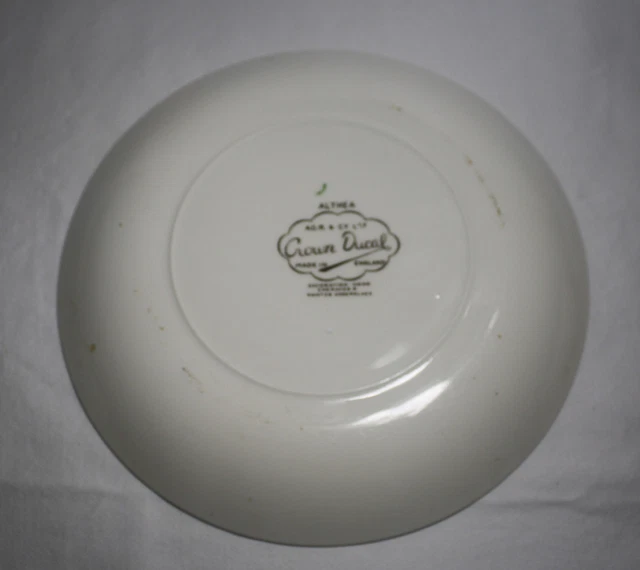 ROYAL CROWN DUCAL Ware Plate "Althea" Green Floral Handpainted Old ...