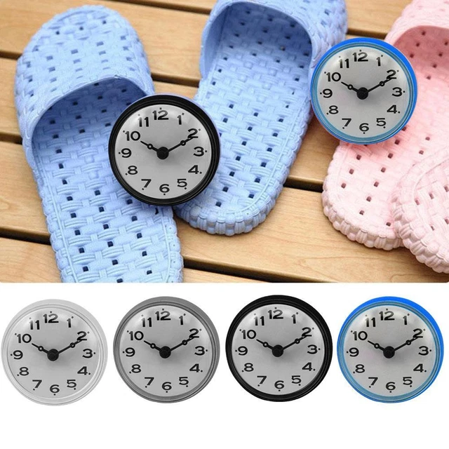 Shower Bathroom Bath Kitchen Silicone Wall Clock With Suction