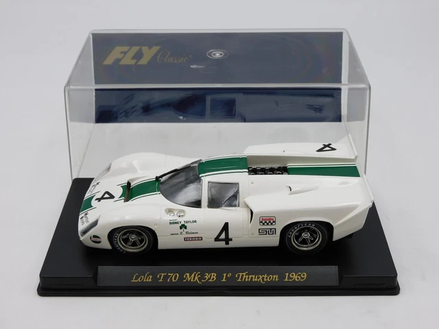 FLY CLASSIC LOLA T70 Mk 3B Thruxton 69 Blanco slot car 1:32 Ref. C33 ...