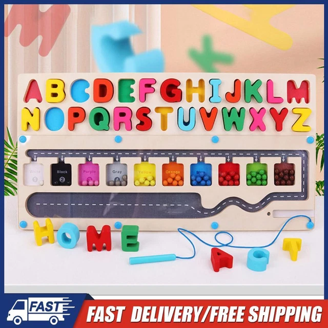 MONTESSORI ABC LETTERS Sorting Board Counting Matching Toys Durable for ...