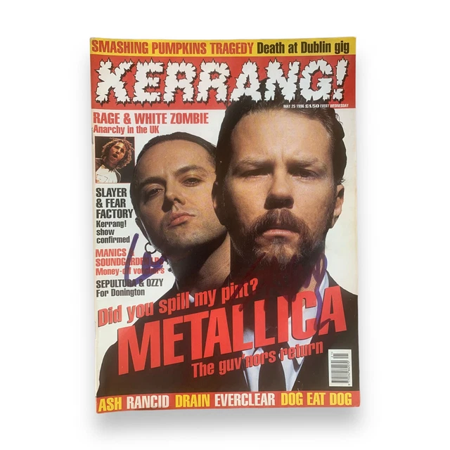 KERRANG MAGAZINE ISSUE 598 Metallica Ash Rancid Signed by Lars and ...