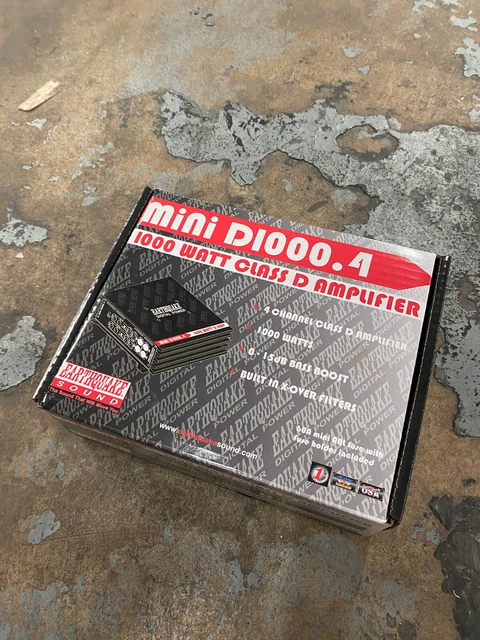 EARTHQUAKE SOUND MINI D1000.4 Class D 4-Channel Monoblock 1000W Car ...