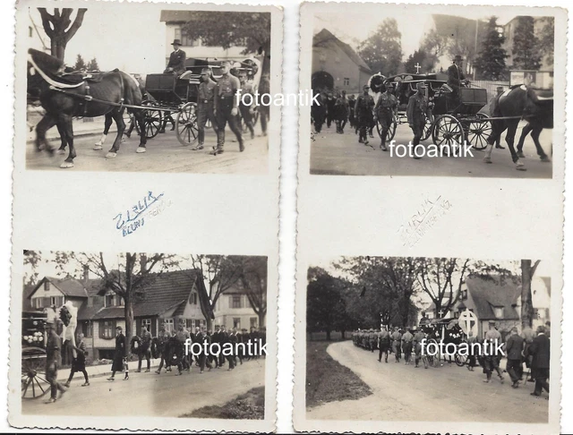 FOTO 2 WK 4 x alte Kämpfer Uniform Schaftmütze Beerdigung eines Kameraden Top EUR 5,00 - PicClick DE