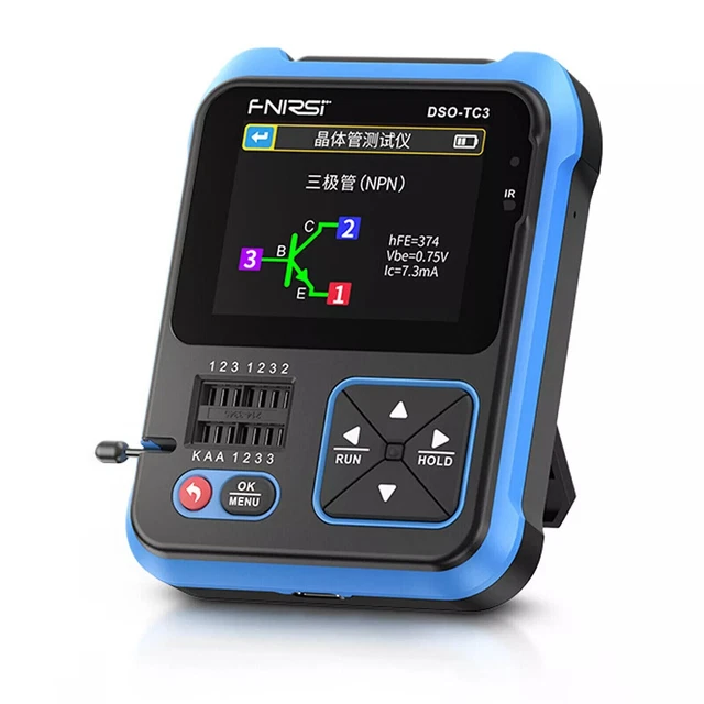 FNIRSI DSO-TC3 TRANSISTOR Checker Tester,Digital Oscilloscope Portable ...