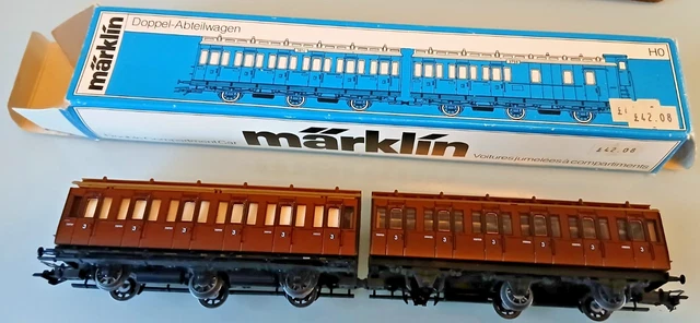 MARKLIN 4209 HO KPEV Double Compartment Passenger Car spares repair £12 ...