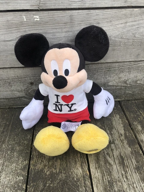 AUTHENTIC ORIGINAL DISNEY Store Mickey Mouse I Love NY Plush Soft Toy ...