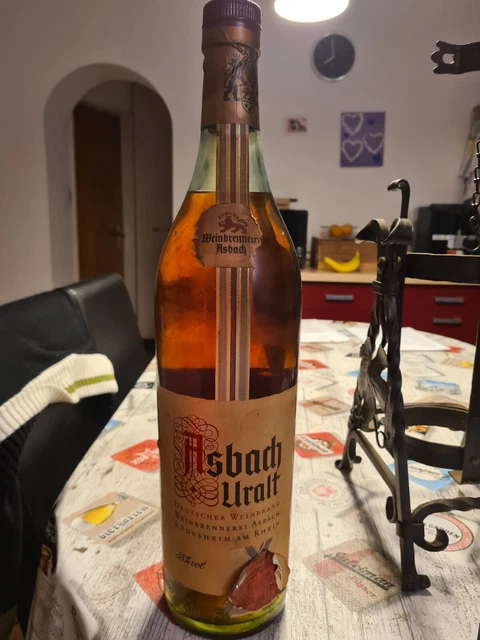 ASBACH URALT FLASCHE 3 liter mit Schmiedeeisenen Kippständer EUR 100,00 ...