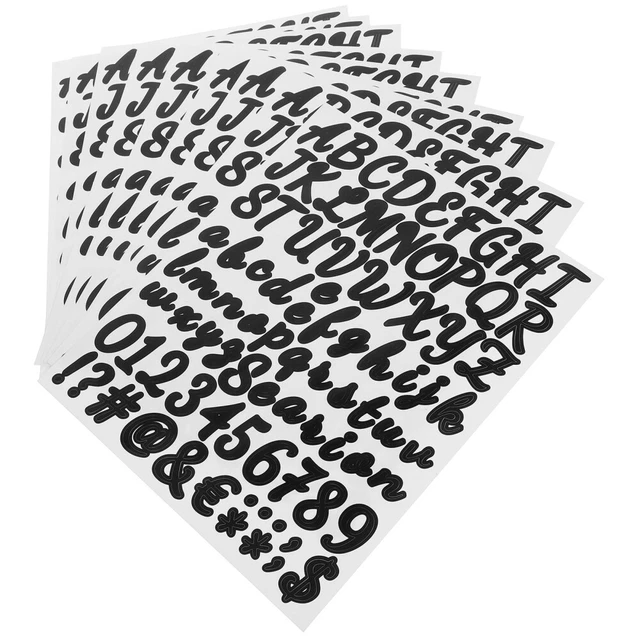 Self-adhesive Letters 740 PCS Vinyl Alphabet Stickers - 2 Inch White ...