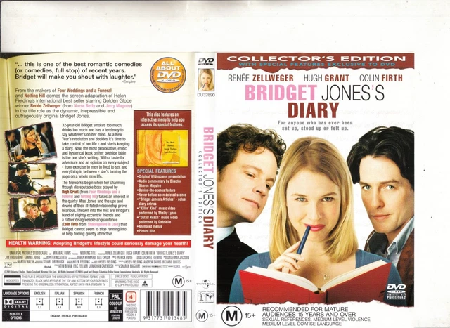 BRIDGET JONES'S DIARY-2001-[RENEE Zellweger]-Columbia Tristar-Movie CT-DVD $25.00 - PicClick AU