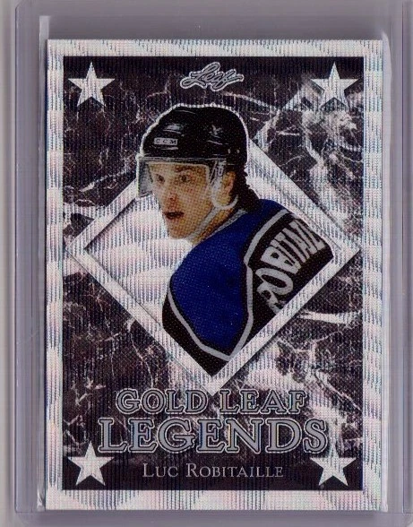 LUC ROBITAILLE 17/18 Leaf Gold Leaf Legends Wave Parallel Card #11/25 ...