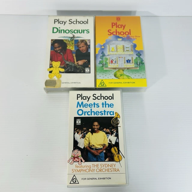 PLAY SCHOOL VHS Bundle Orchestra Dinosaurs Altogether Now Vintage ...