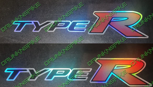 HONDA CIVIC TYPE R FN2 / FK2 K20 Red x 2 Side Panel Stickers Oil Slick ...