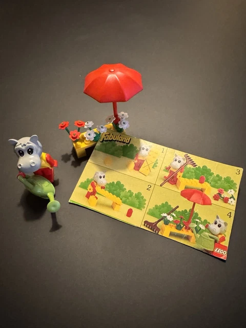 LEGO FABULAND 3715 Hannah Flower Blumenstand Nessy Nilpferd Gärtner ...