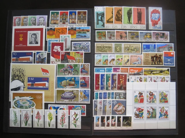 DDR JAHRGANG 1976 minr. 2107-2198 Einzelmarken/Sätze postfrisch zur ...