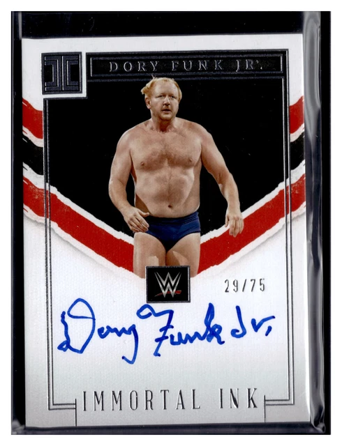 AUTOGRAPHE DORY FUNK Jr. Auto /75 Immortal Ink 2023 Panini Impecable ...