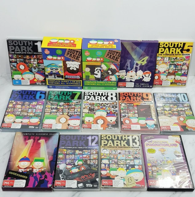 SOUTH PARK THE Complete Seasons 1 - 13 DVD Bundle + IMAGINATIONLAND Movie R4 EUR 97,63 - PicClick FR