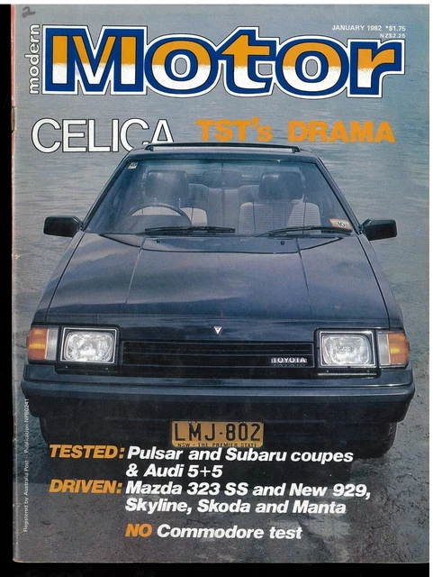 MODERN MOTOR CAR Magazine January 1982 Toyota Celica Audi 5+5 Mazda 929 ...
