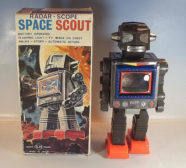 S.H. HORIKAWA Japan Radar Scope Space Scout Robot Roboter in OVP #2671 ...